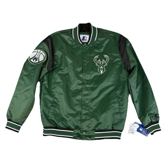 STARTER | Jackets & Coats | Milwaukee Bucks Mens Size Xl Starter Satin ...
